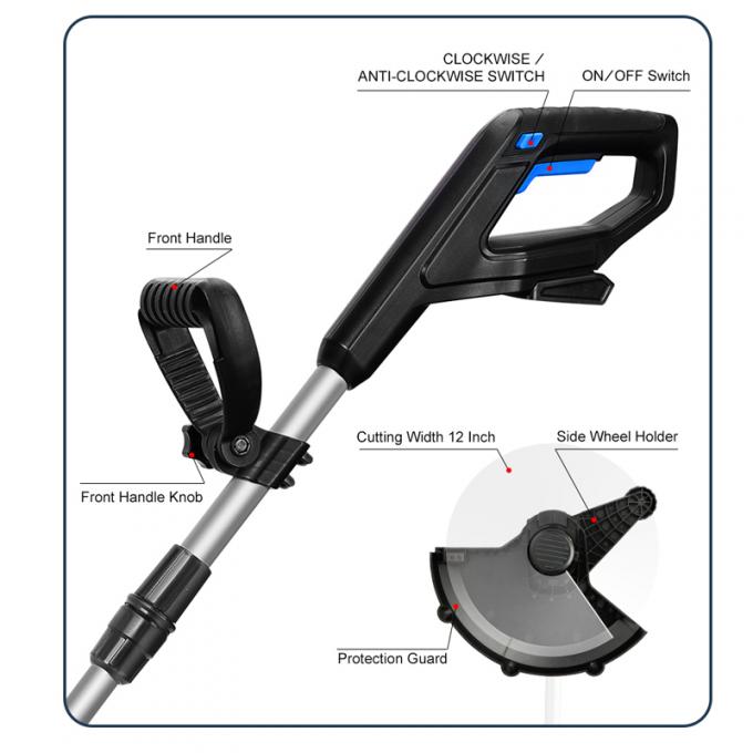 500w Cordless Lawn Mower And Trimmer Set Battery Operated Electric ...