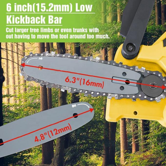 24V 18m/S Cordless Brushless Portable Chain Saw Rechargeable For Wood ...