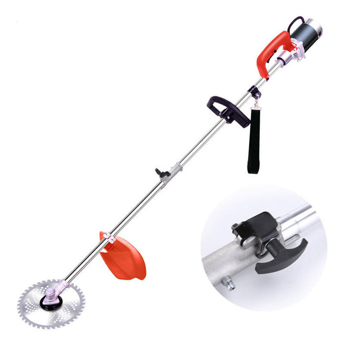 130L 8500rpm Cordless Grass Cutter Straight Shaft String Trimmer Less ...